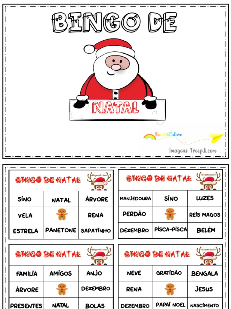 Jogo Bingo Natal SorveteColore | PDF | Natal | Papai Noel