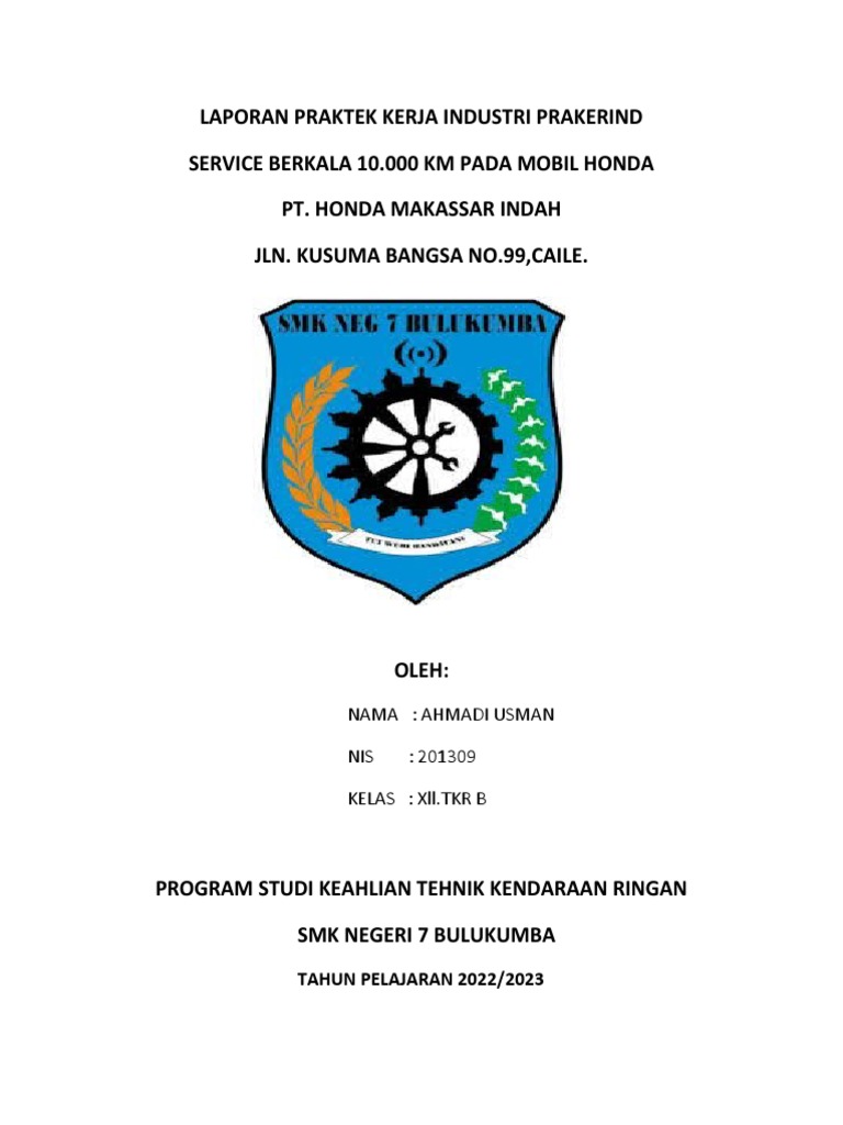 Laporan Service Berkala Honda 10.000 KM | PDF | Teknologi & Rekayasa