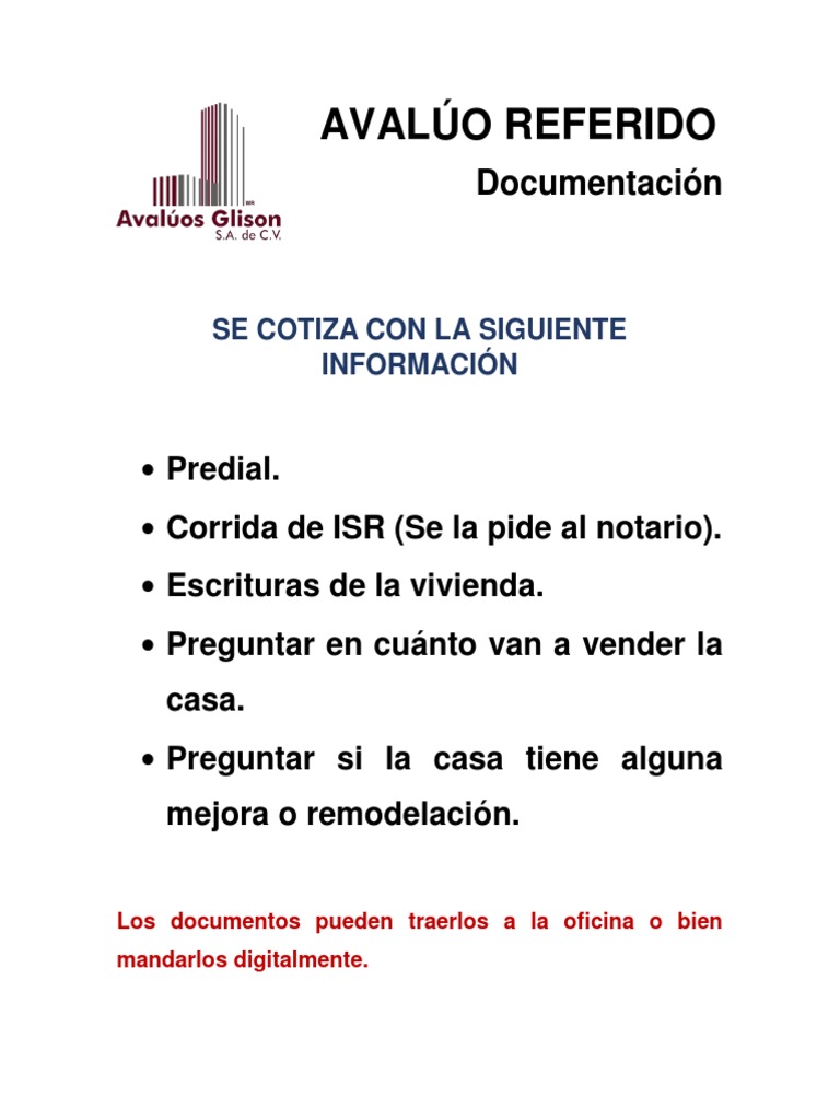Avalúo Referido | PDF