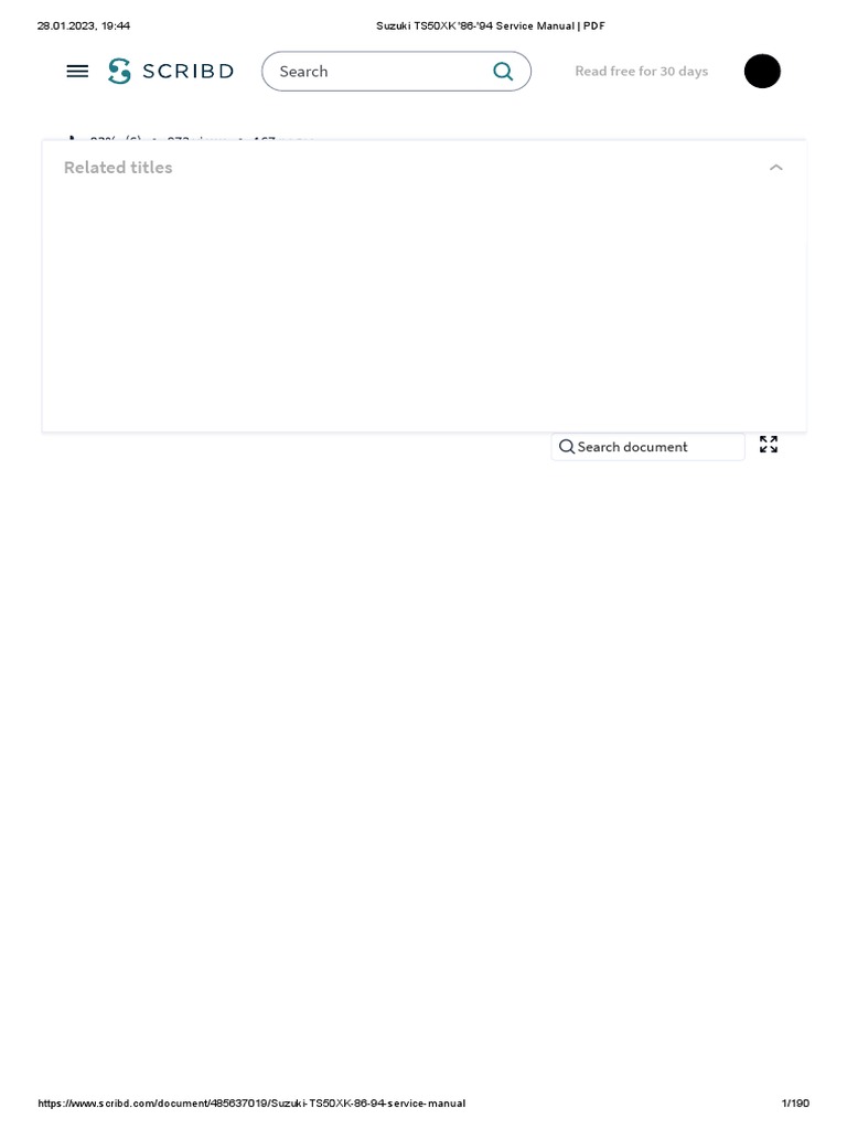 Suzuki TS50XK '86-'94 Service Manual - PDF | PDF | Software | Computer ...