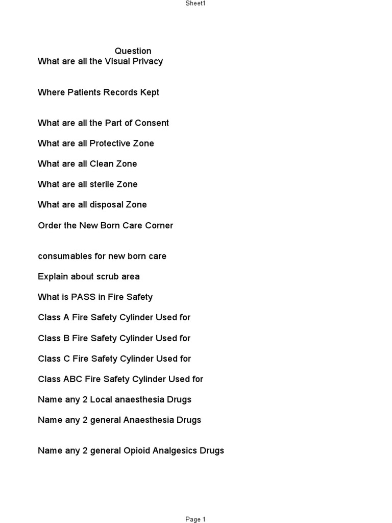 Maternity Operating Room Guidelines | PDF | Anesthesia | Clinical Medicine