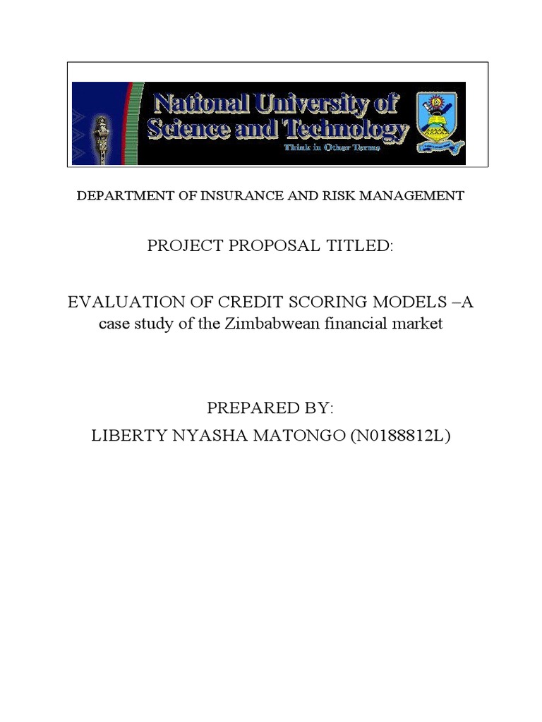 LIBERTY NYASHA MATONGO N0188812L Research Proposal | PDF | Credit ...