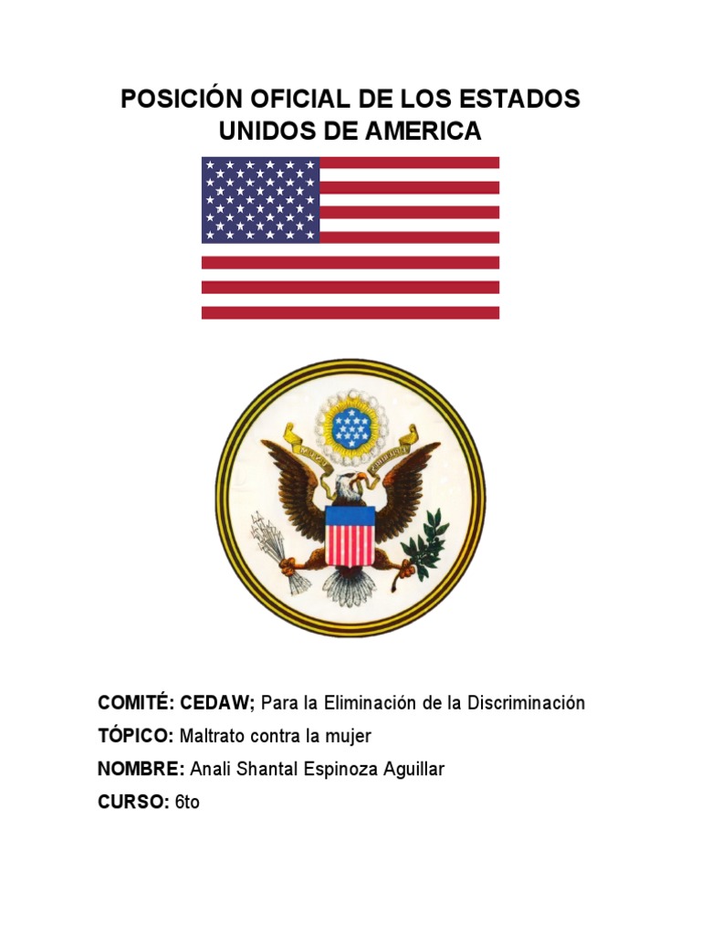 Posición Oficial de Los Estados Unidos de America | PDF