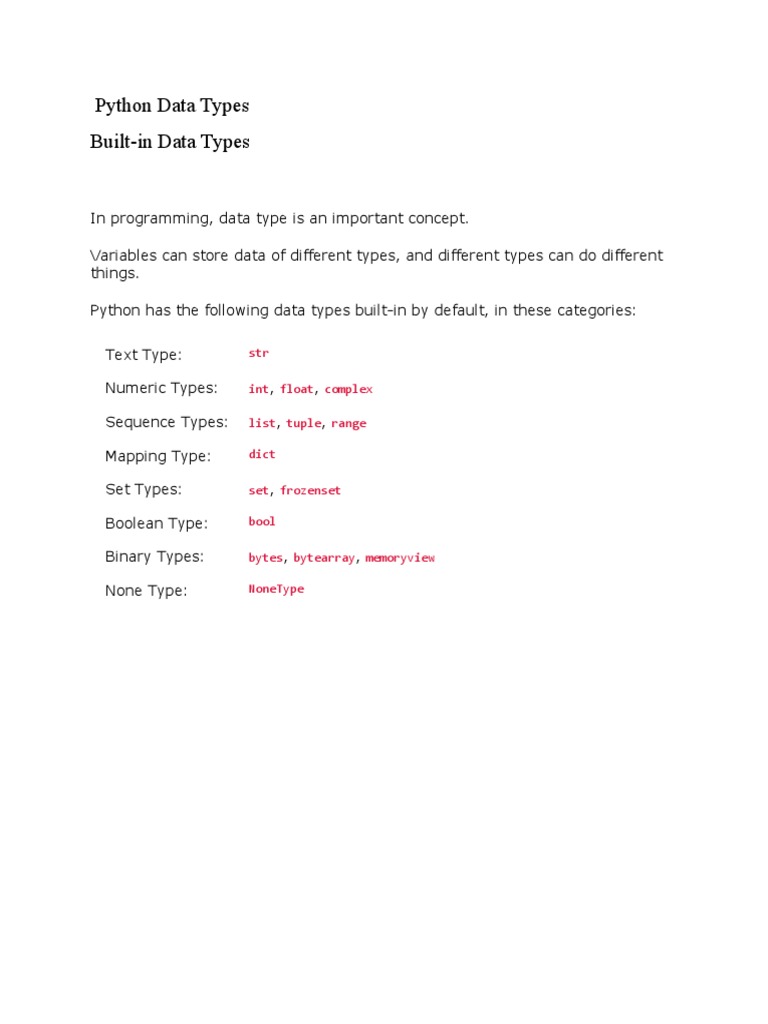 Python Pdf Data Type Boolean Data Type