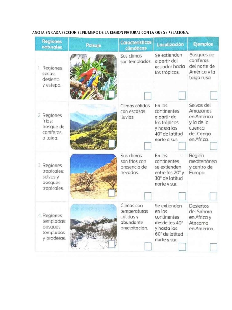 Regiones Naturales Del Mundo.2023 | PDF