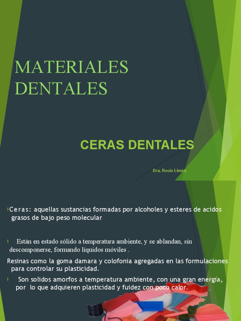 Ceras Dentales | PDF | Hidrocarburos | Derritiendo