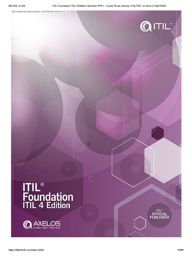 ITIL Foundation ITIL 4 Edition (Spanish PDF) - Carlos Rivas Istacuy - Flip PDF en Línea ...
