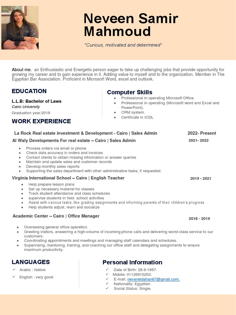 Neveen Samir - CV | PDF | Customer Relationship Management | Microsoft ...