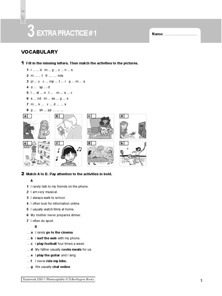 U3 - Extra Practice | PDF