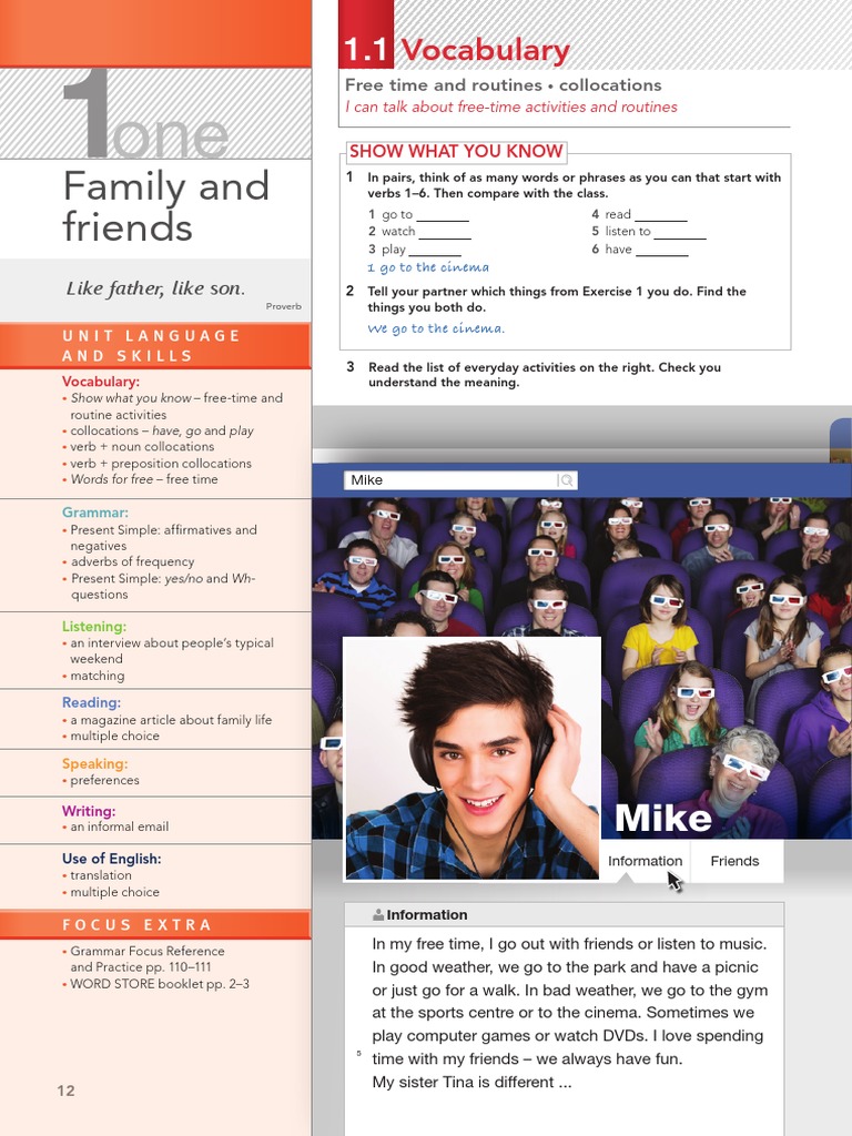 Focus 1 SB Sample | PDF | Adverb | Verb