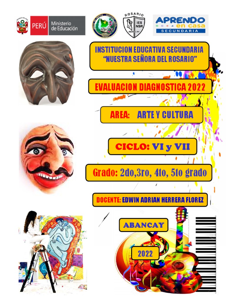 Ficha De Evaluacion Diagnostica Arte Y Cultura 2022 Pdf Evaluación 0500