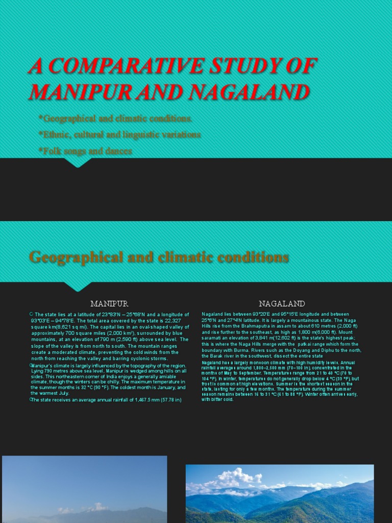 Comparative Geography of Manipur & Nagaland | PDF | South Asia
