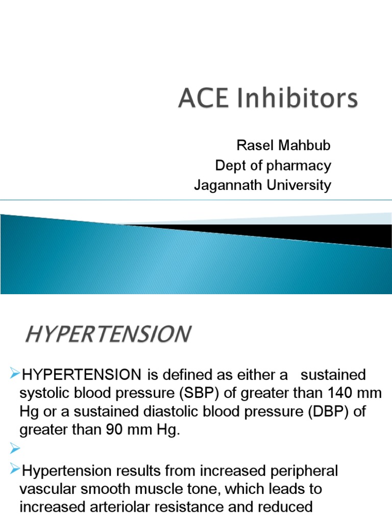 ACE Inhibitors | PDF | Angiotensin | Clinical Medicine