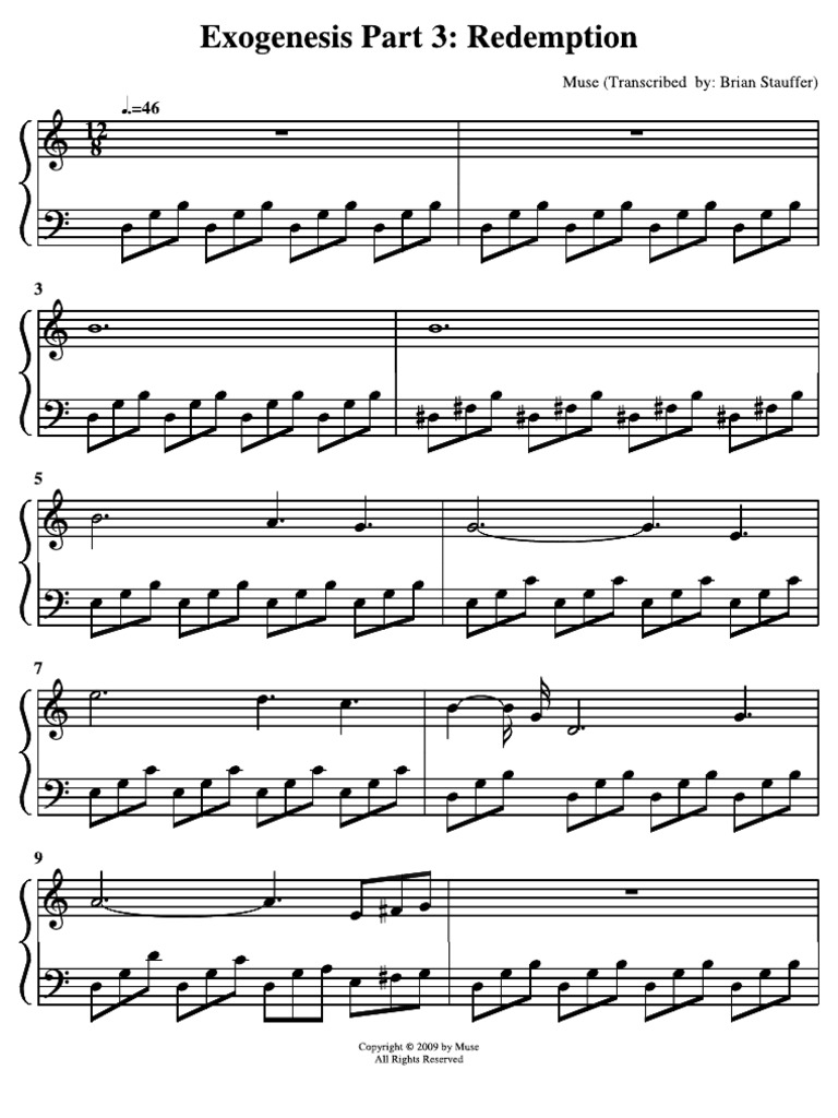 Muse Exogenesis Symphony Part 3 Redemption | PDF