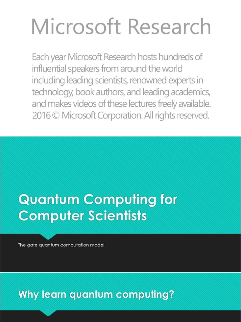 Quantum Computing For Computer Scientists | PDF