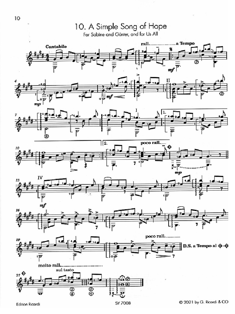 A Simple Song of Hope - Maria Linnemann | PDF
