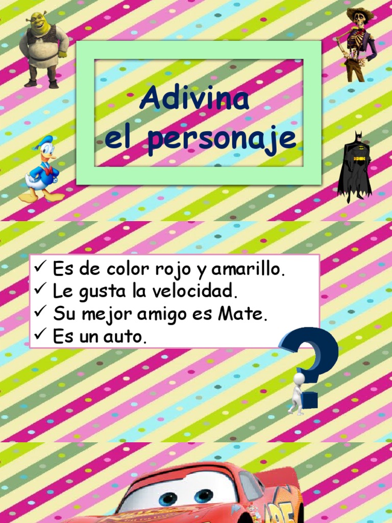 Juego Adivina El Personaje | PDF