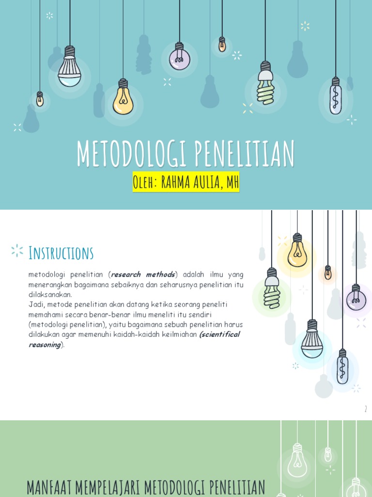Metodologi Penelitian Pertemuan 1 | PDF