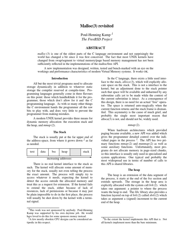 PHK Malloc Paper | PDF | Pointer (Computer Programming) | Kernel (Operating System)