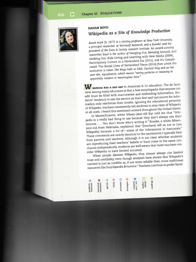 Wikipedia As A Site of Knowledge Production Essay | PDF