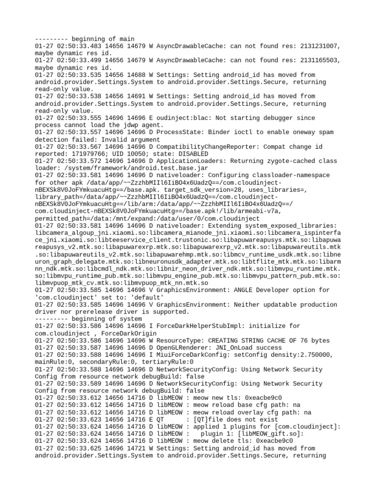 Com - Cloudinject Logcat | Download Free PDF | System Software | Software