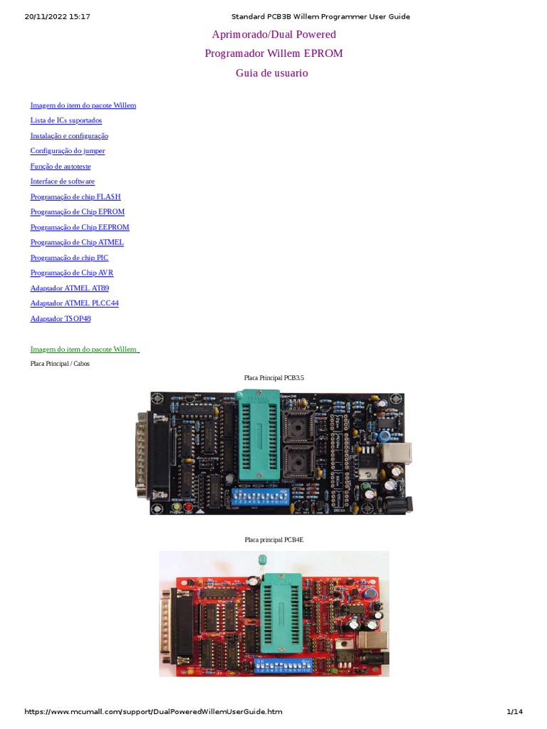 Standard PCB3B Willem Programmer User Guide | PDF | Bios | Microcontroller