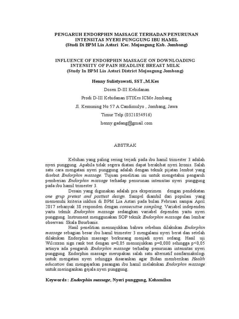 Jurnal Endorphin 3 | PDF