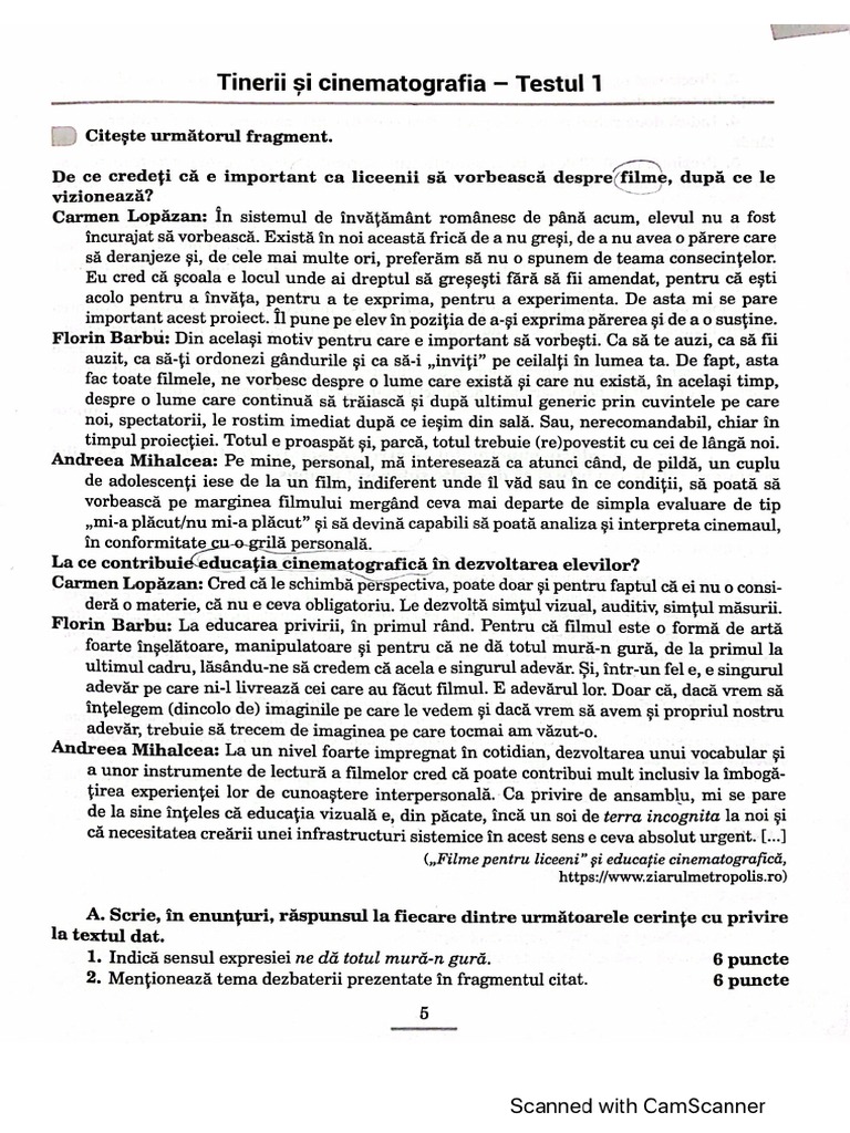 Text Pentru Argumentativ | PDF