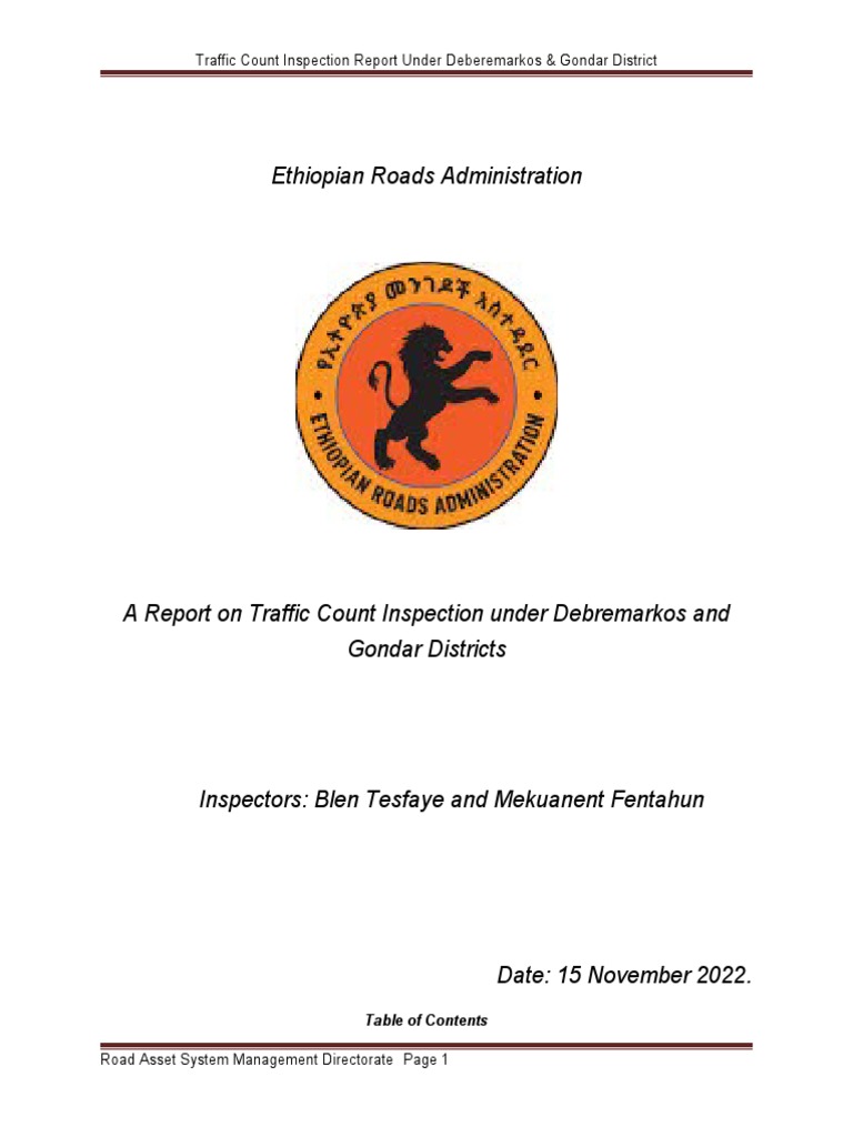 Ethiopian Roads Administration | PDF | Road | Traffic