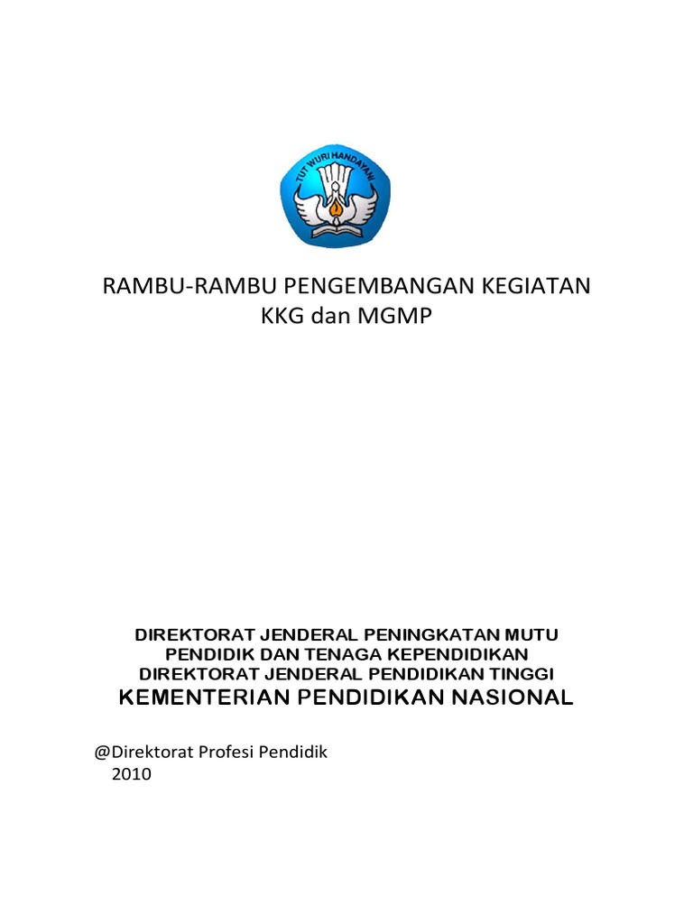 Buku 1 Rambu Rambu KKG Dan MGMP Buku 1 | PDF