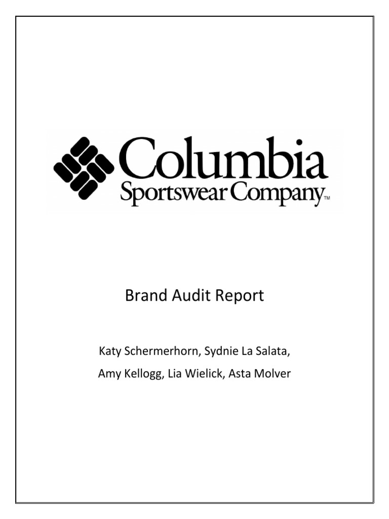 Final Brand Audit Report Columbia | PDF | Brand | Clothing