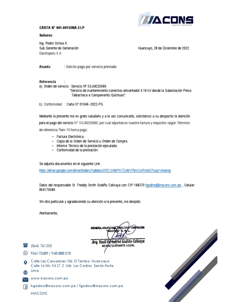 Carta, Facturacion SSJM220560 | PDF