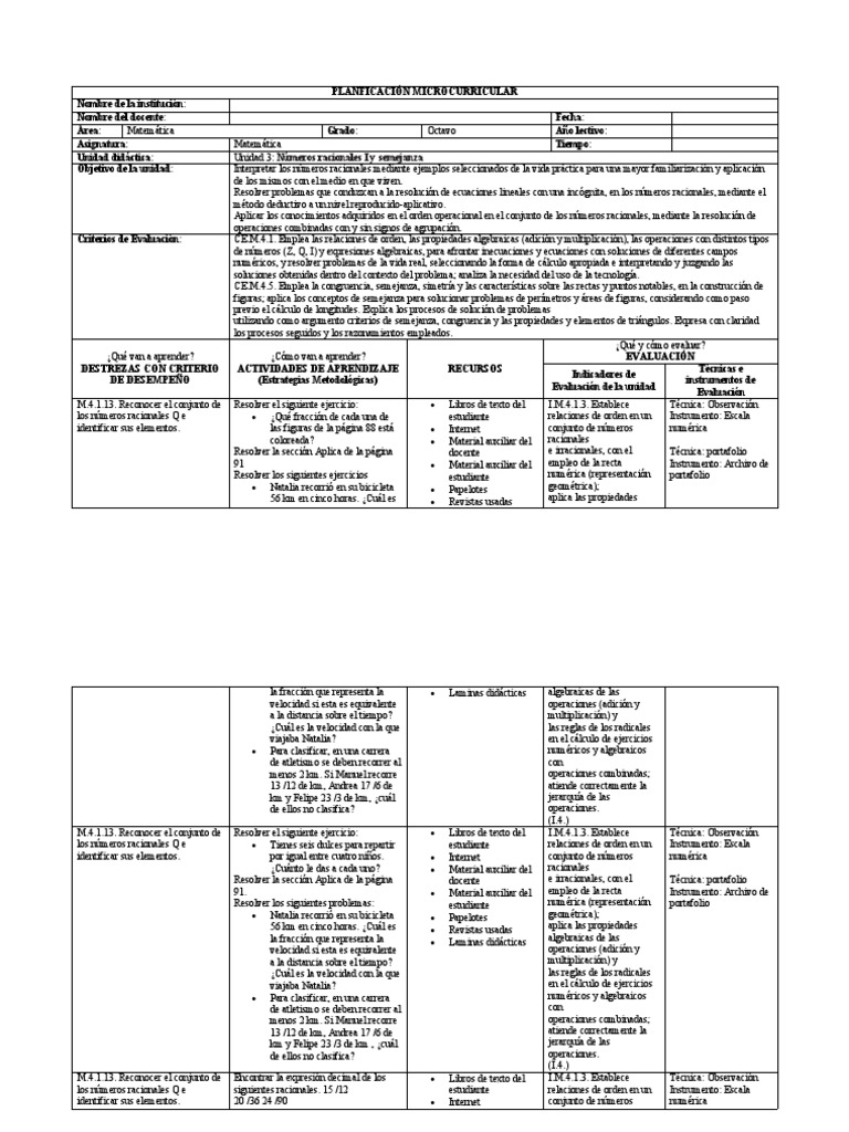 Pud U3 Matematica Octavo | PDF | Triángulo | Números