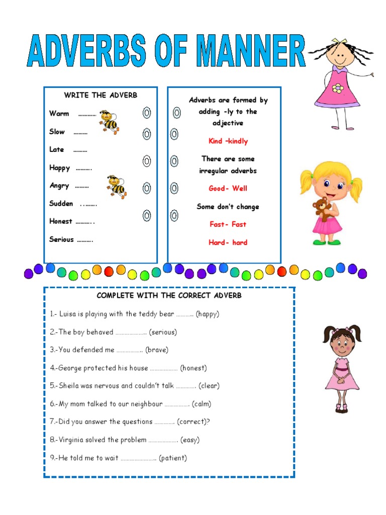 Adverbs of Manner Tests - 114553 | PDF