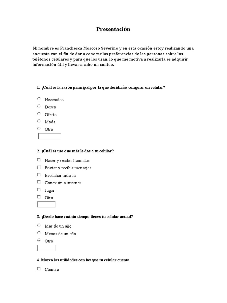 Encuesta Postal | PDF