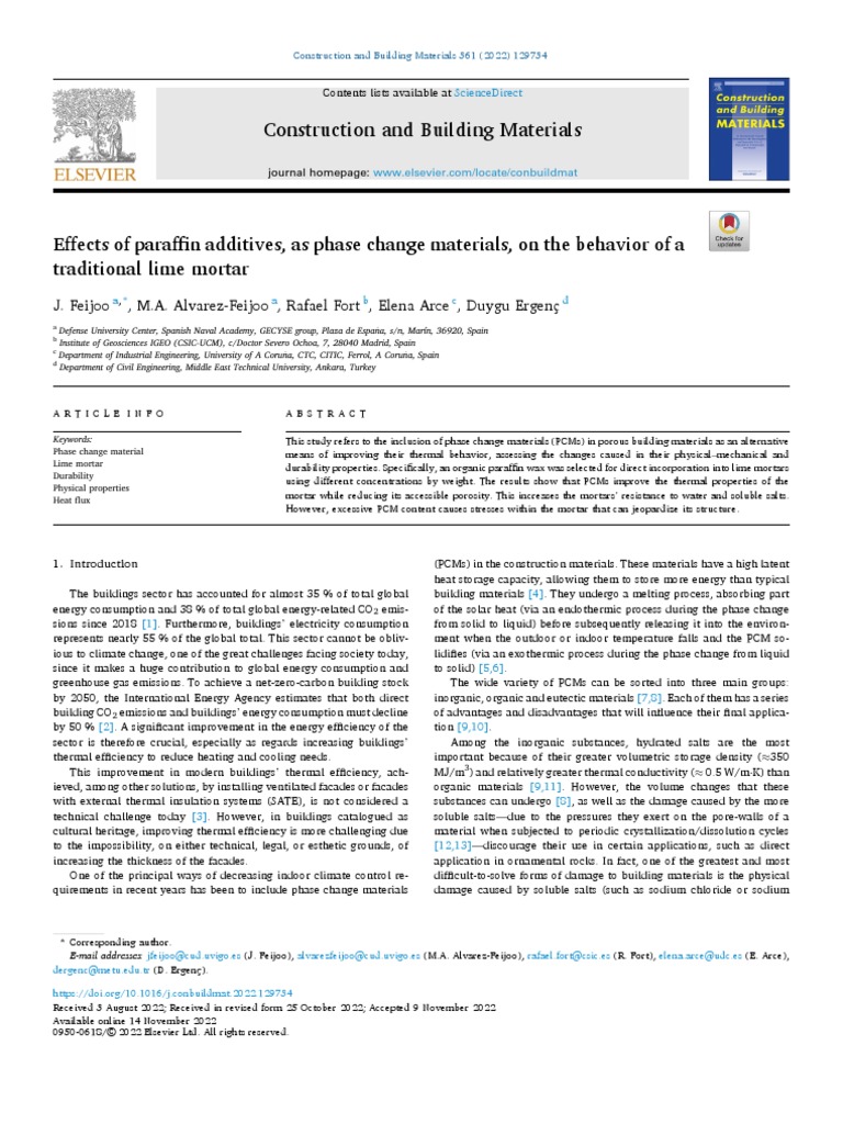 Effects of Paraffin Additives, As Phase Change Materials, On The ...