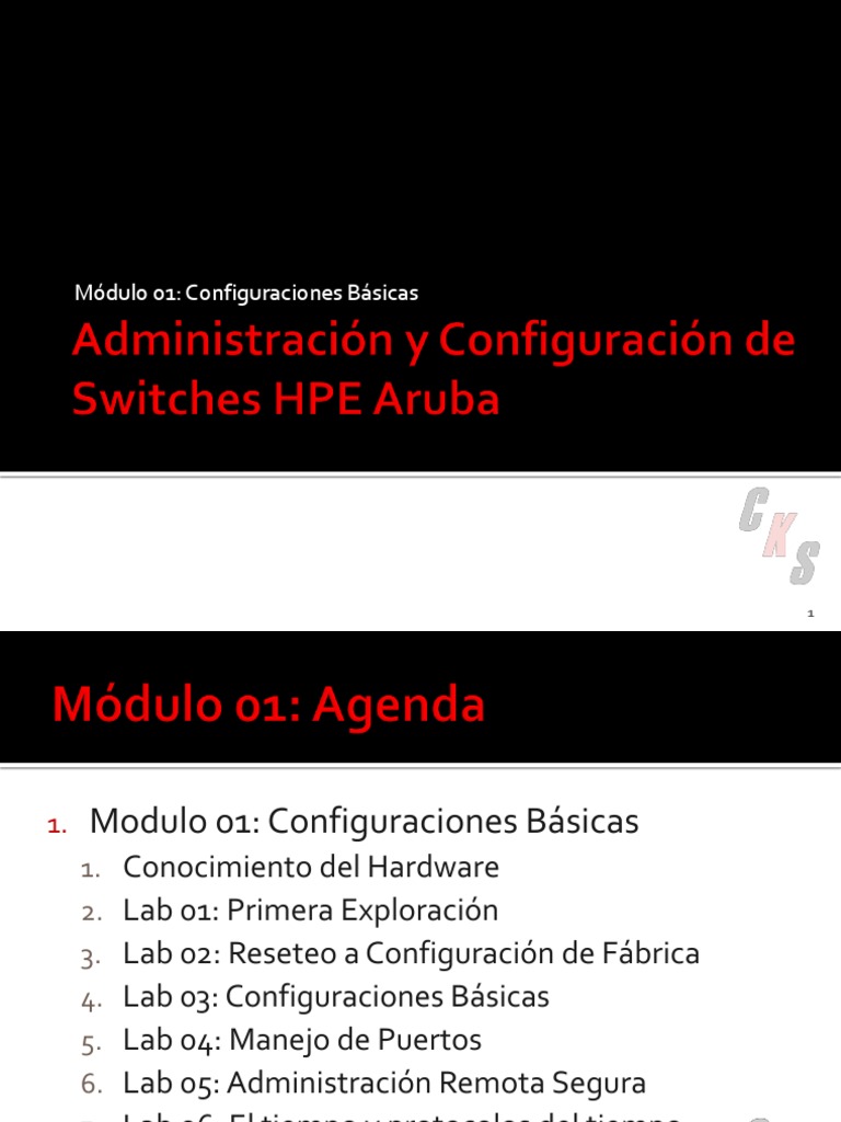 Configuración Básica de Switches Aruba | PDF | Contraseña | Dirección IP