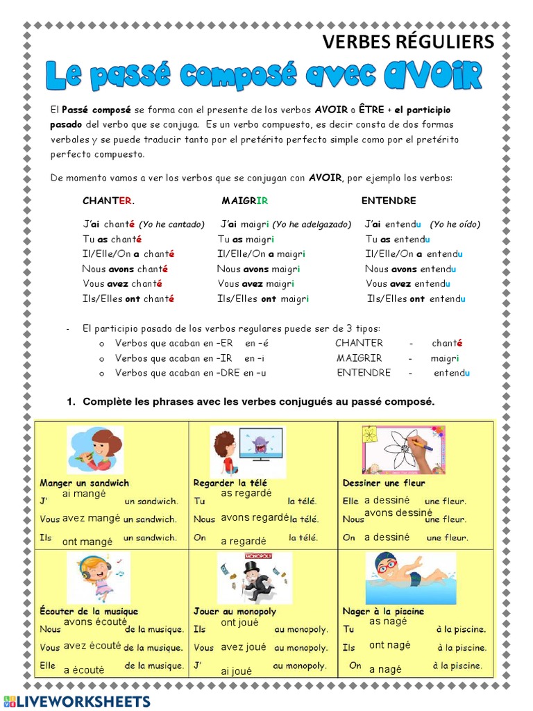 Passé Composé - Avoir | PDF