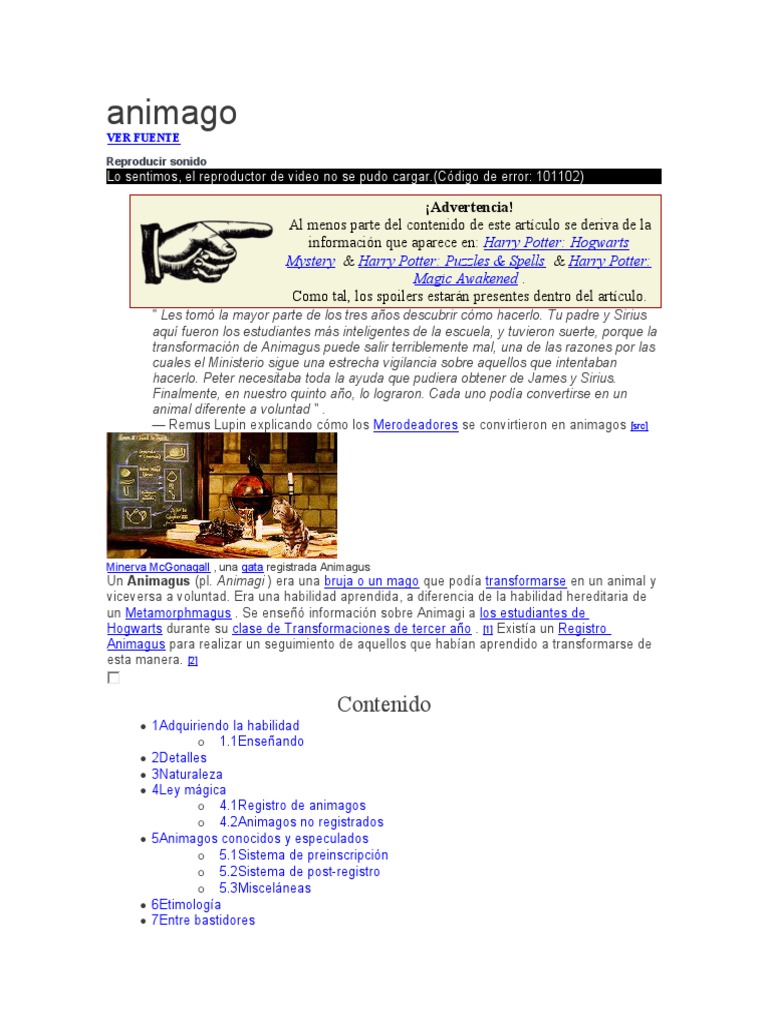 Animagos en Harry Potter: Guía Completa | PDF | Harry Potter | Fantasía