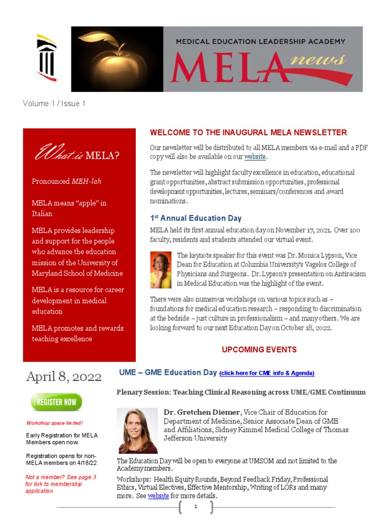 MELA Newsletter Vol1 - Issue1 | PDF