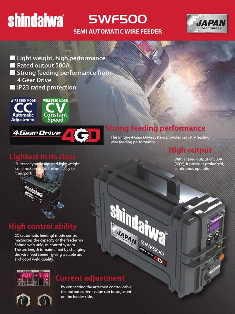 Brochure Semi Automatic Wire Feeder SWF500 E | PDF | Welding | Construction