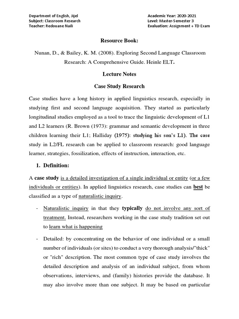 Classroom Research-Part2 | PDF | Teaching Method | Second Language ...