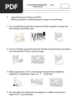 Kinder Second Quarter Exam | PDF