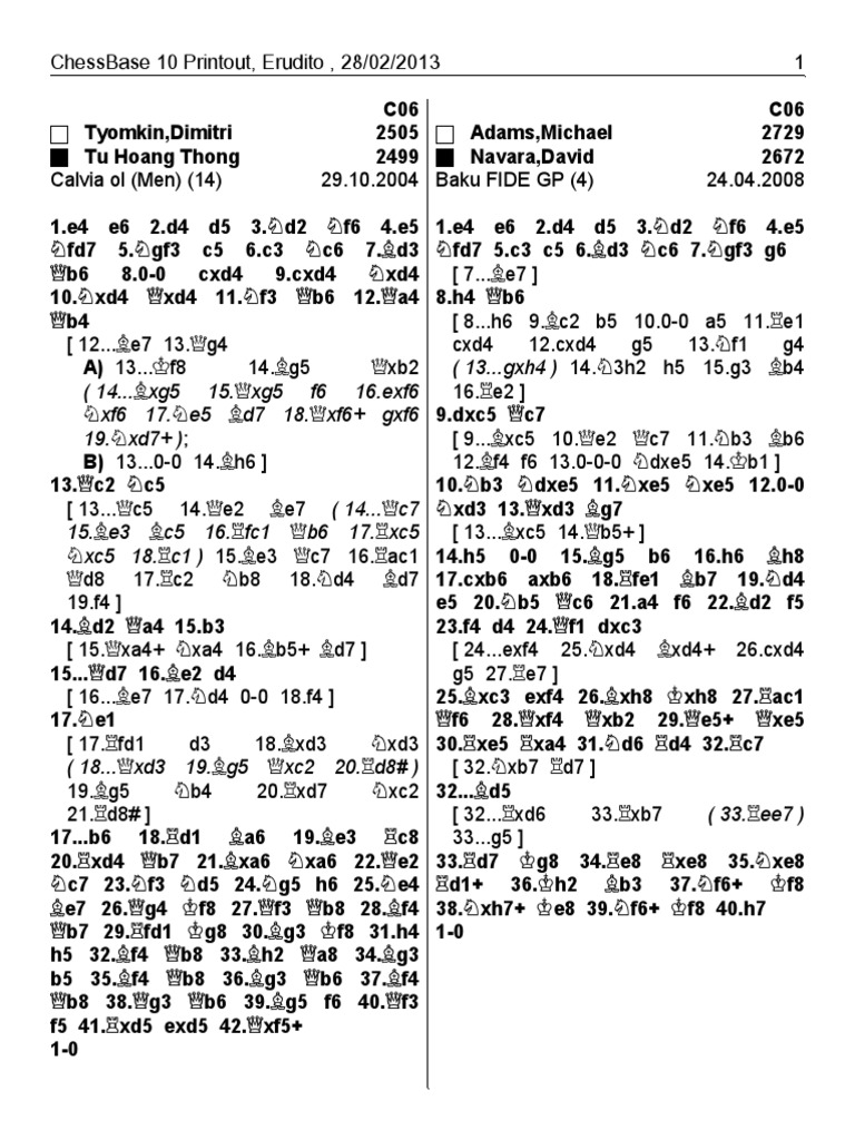 Sam Collins - Korchnoi Gambit Against The French | PDF