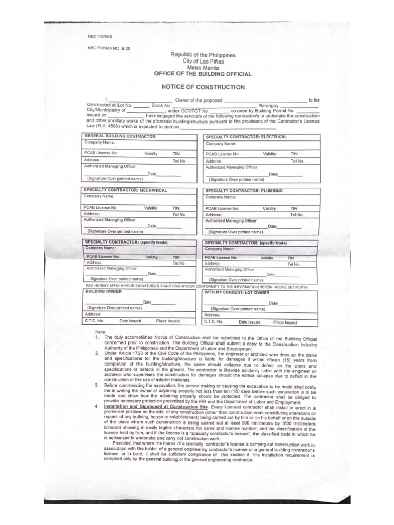 NBC Forms | PDF