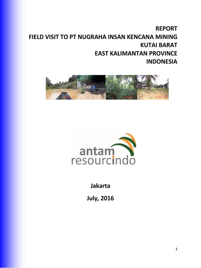 Technical Report Alluvial Gold Mining in Melak (PT. NIKM) | PDF ...