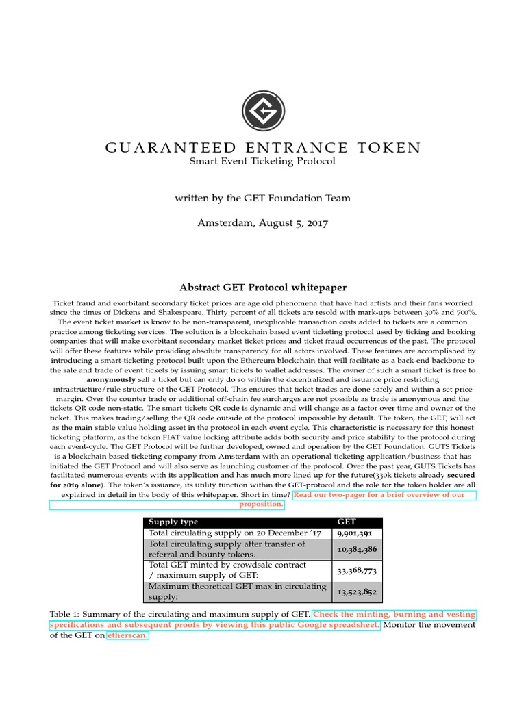GET Whitepaper GUTS Tickets Latest | PDF | Ticket (Admission) | Computing