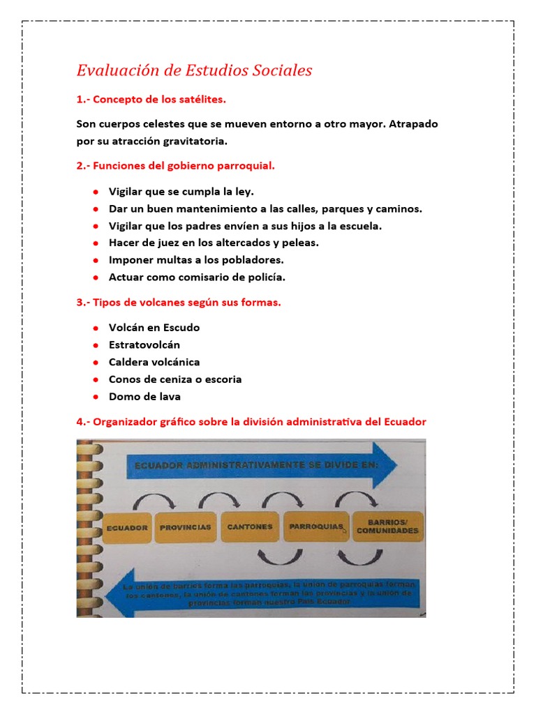 Evaluación de Estudios Sociales | PDF