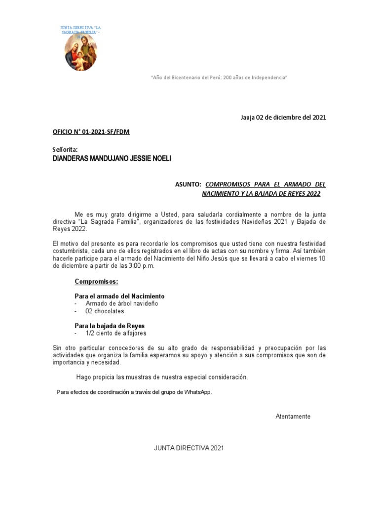 Oficio Navidad | PDF