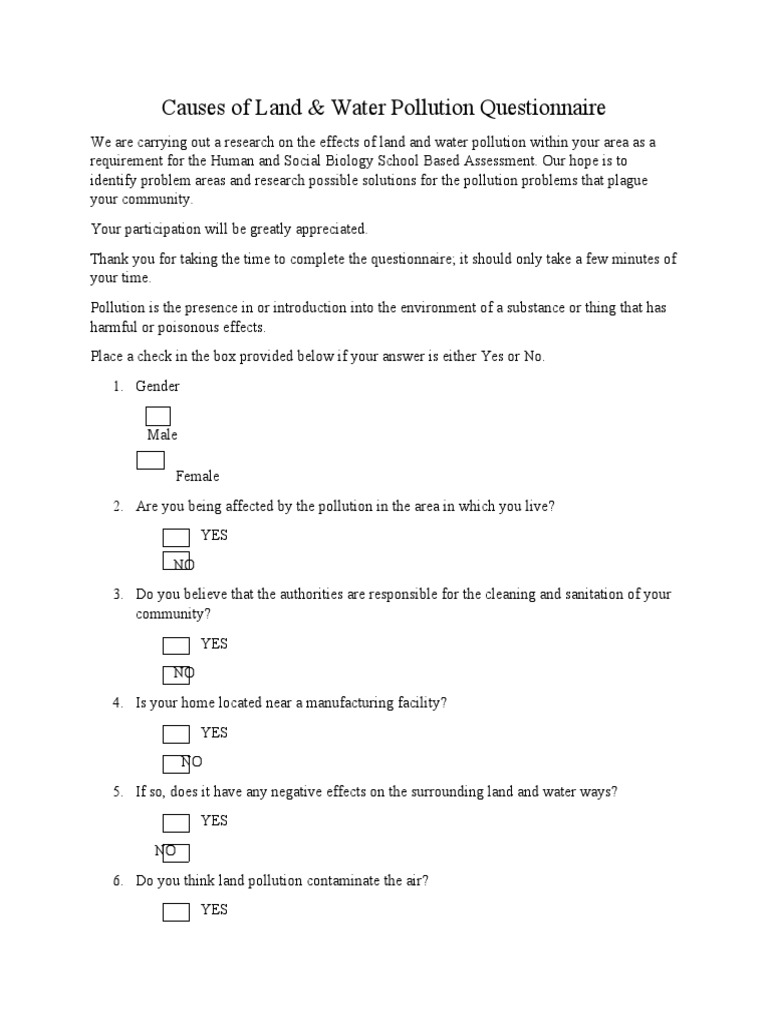 Questions For Questionaire 2 HSB | PDF